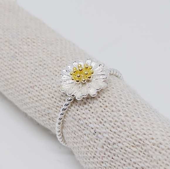 Jewelry | Dainty Daisy Flower Adjustable Open Ring S925 | Poshmark